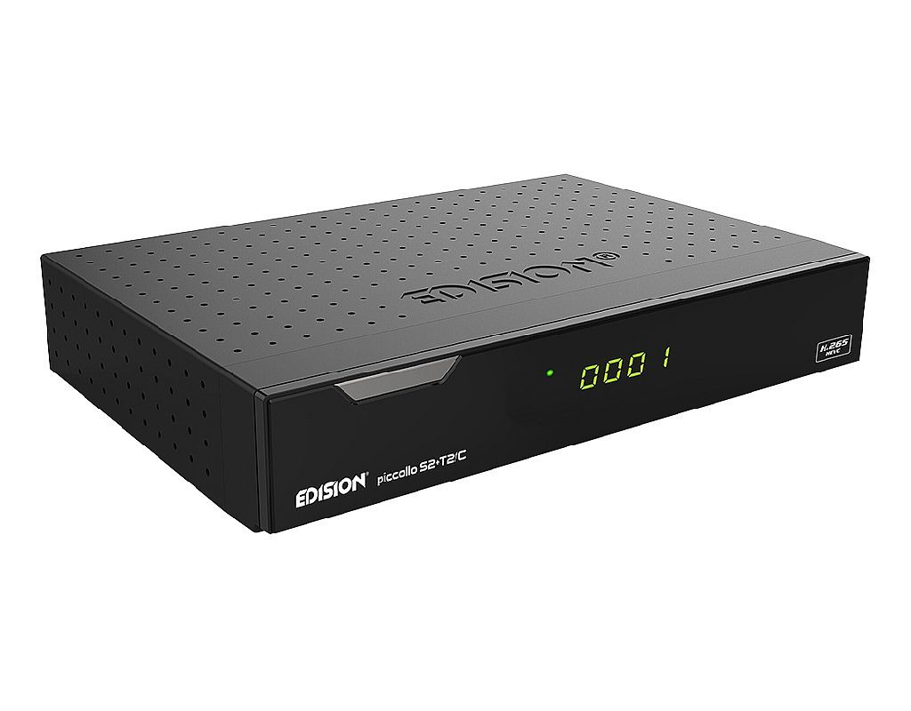 Edision piccollo S2+T2/C HD-Combo-Receiver H.265/HEVC schwarz - SAT ...