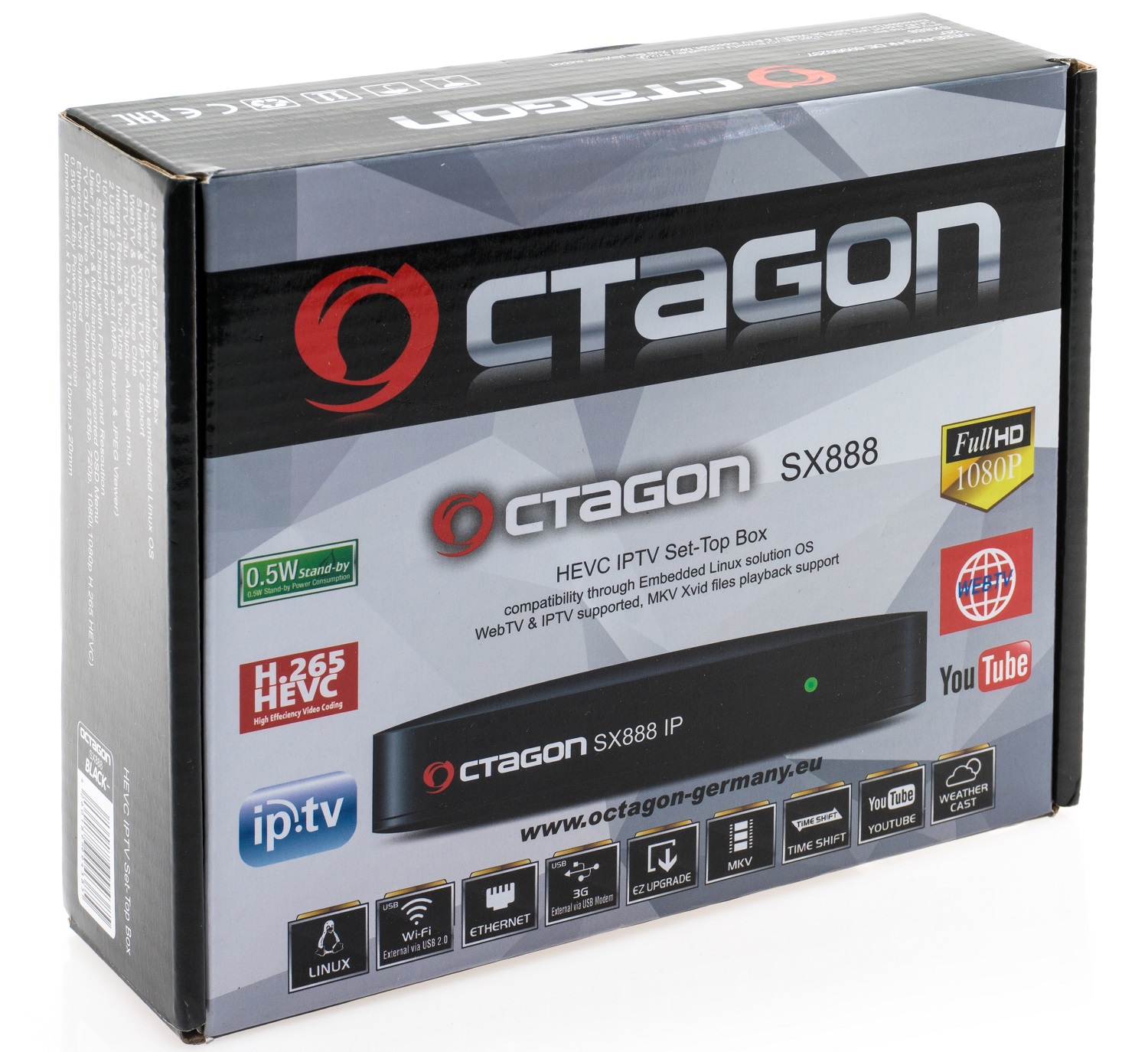 Octagon SX888 H.265 Mini IPTV Receiver - SAT-World GmbH - Ihr ...