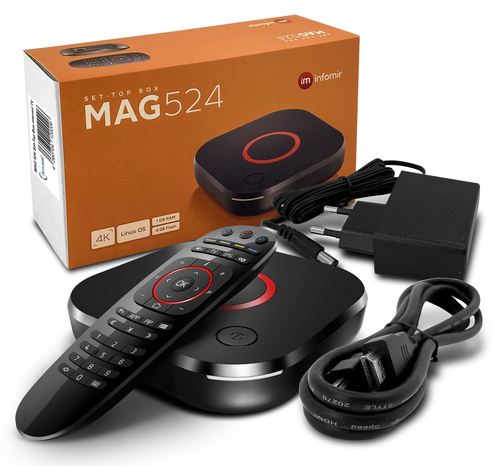 MAG 524 IP TV Internet Streamer HEVC H.265 4K UHD 60FPS Linux USB 3.0 ...