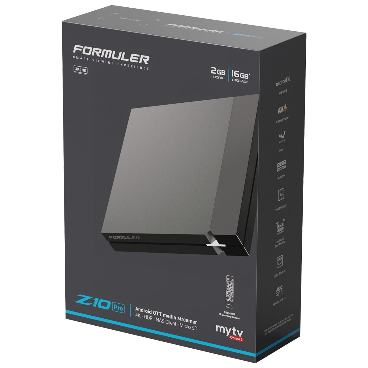 Formuler Z10 Pro 4K UHD Android IP-Receiver (HDR10, Bluetooth, Dual ...