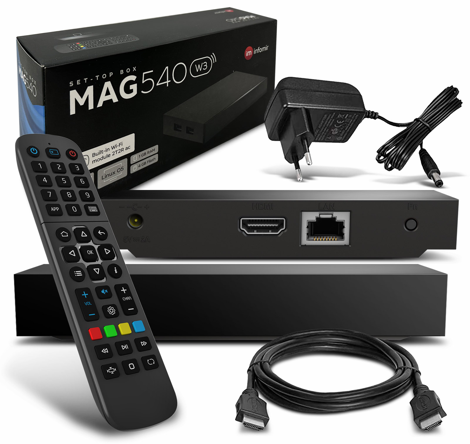 MAG 540w3 IPTV Set Top Box 1GB RAM 4K HEVC H 265 Unterstützung Linux ...